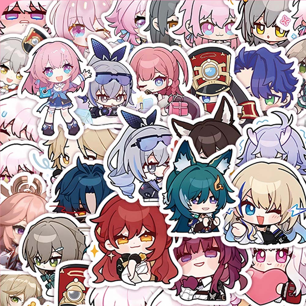 60PCS Honkai Star Rail Stickers HSR Emoji Waterproof Decals – FujiGamer