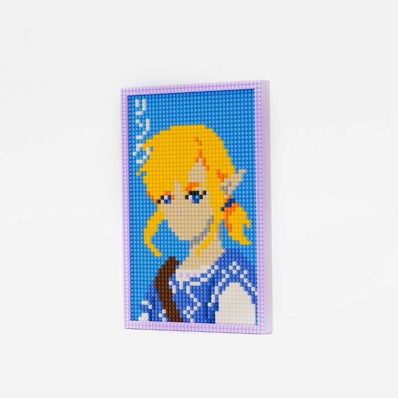DIY Zelda Mini Blocks BOTW Link Figure Pixelated Zelda Portrait Cool ...