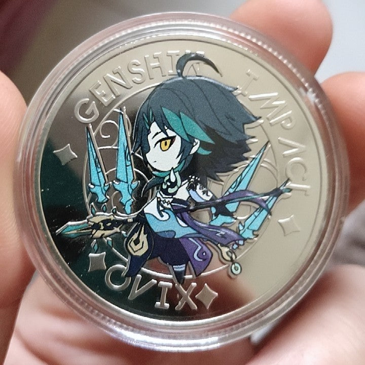 Genshin Impact Coin Xiao Genshin Impact Zhongli Collectible Coins Cute ...